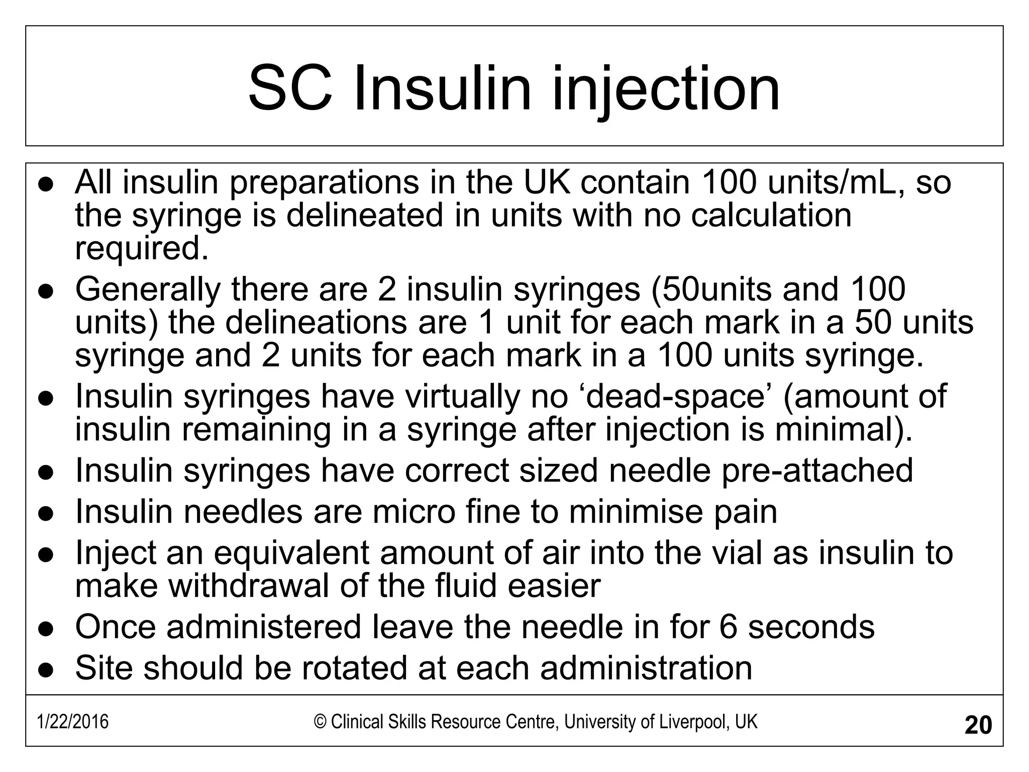 Subcutaneous Injection Technique | PPTX