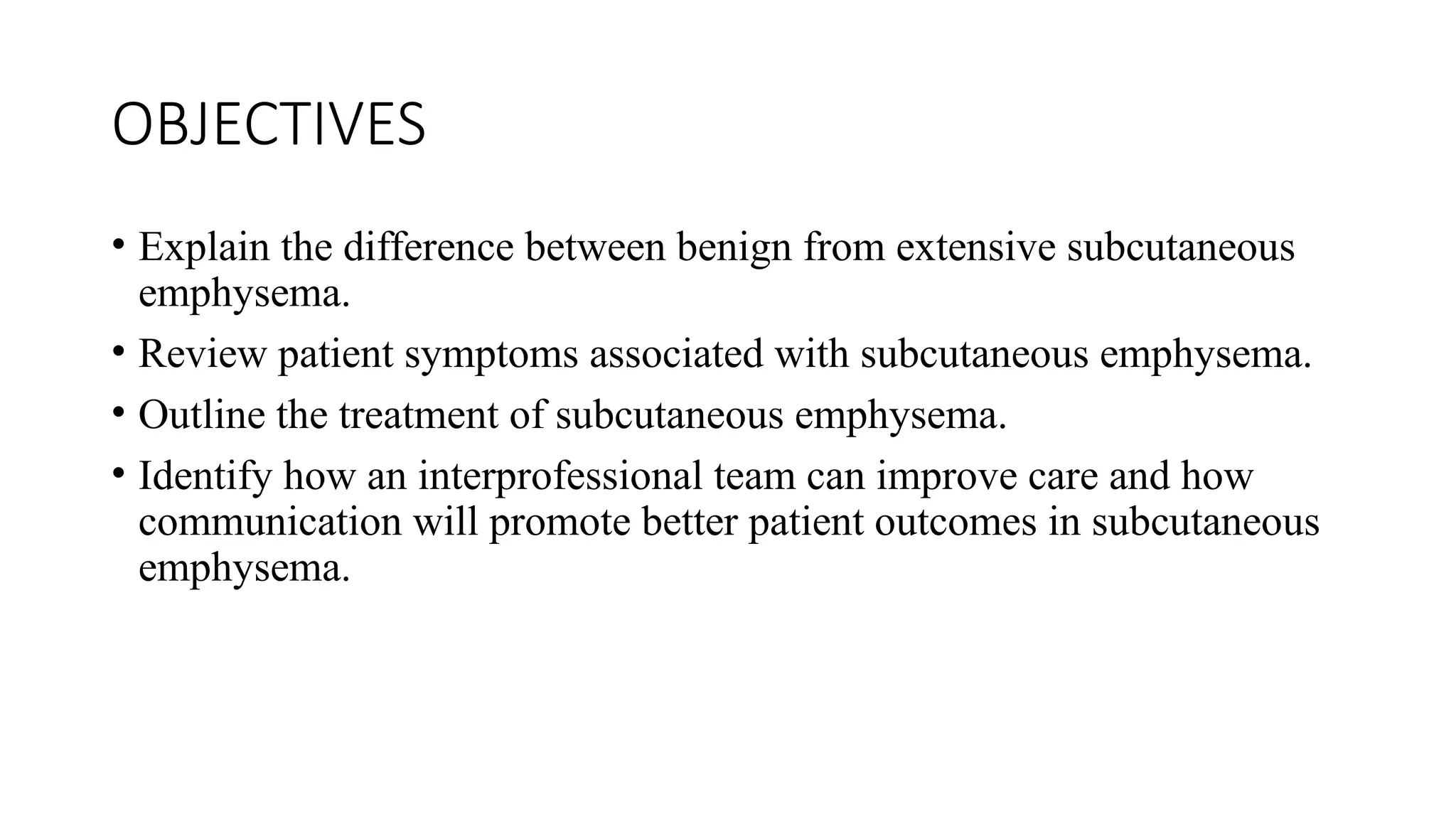 SUBCUTANEOUS EMPHYSEMA case presentation | PPT