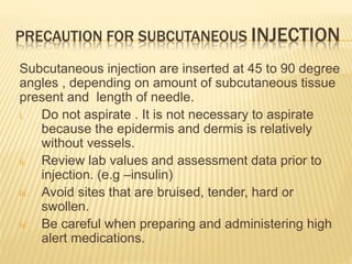 Subcutaneous injection | PPTX