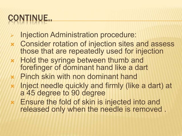 Subcutaneous injection | PPTX | First Aid | Injuries