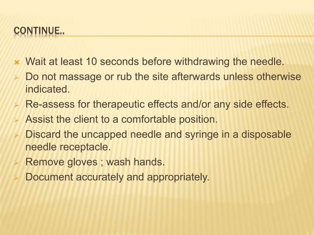 Subcutaneous injection | PPTX | First Aid | Injuries
