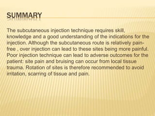 Subcutaneous Injection Technique For Nurses