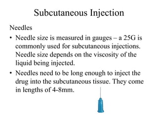 Subcutaneous injection.pptx | Skin and Dermatology | Diseases and ...