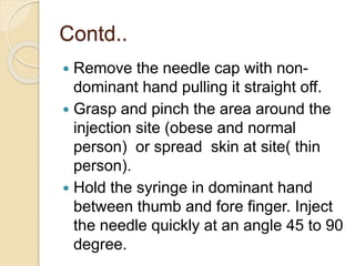 Subcutaneous injection (Procedure, sites and complications) | PPTX