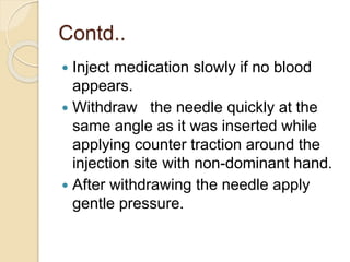 Subcutaneous injection (Procedure, sites and complications) | PPTX