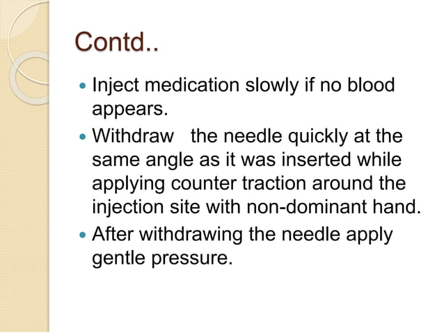 Subcutaneous injection (Procedure, sites and complications) | PPTX