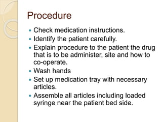 Subcutaneous injection (Procedure, sites and complications) | PPTX
