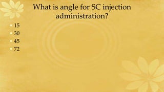 Subcutaneous injections | PPTX