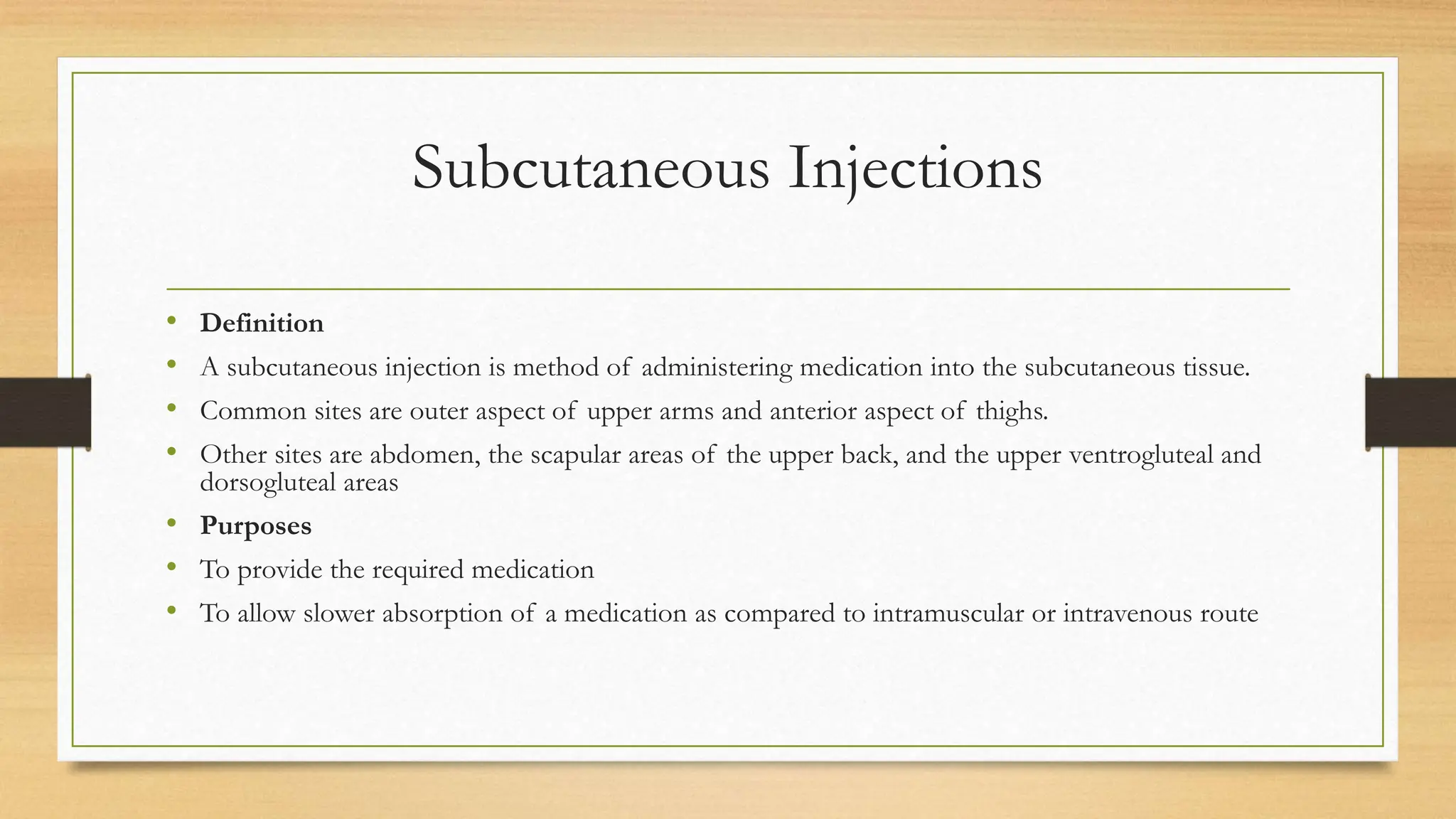 Subcutaneous Injections.pptx Nursing students | PPTX