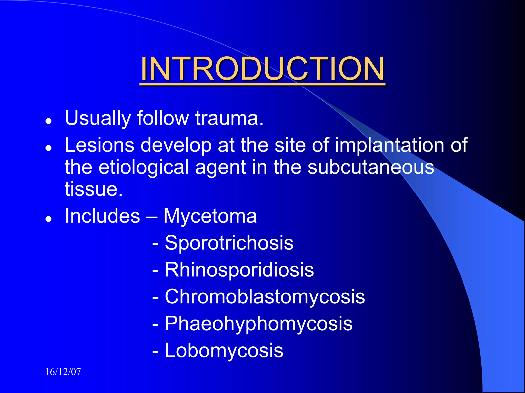 Subcutaneous mycoses | PPT