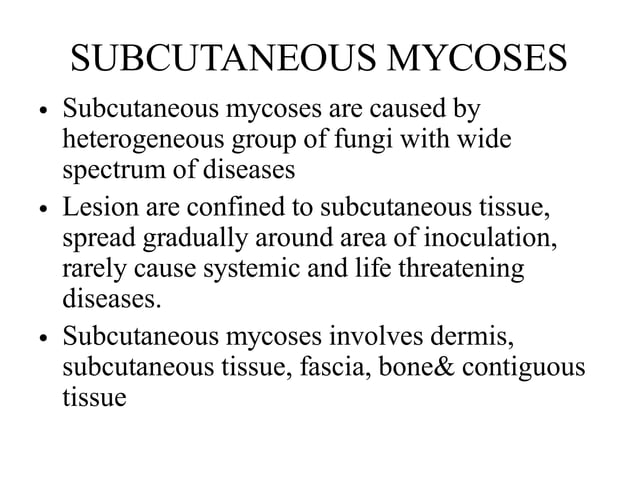 SUBCUTANEOUS MYCOSES(fungi) presentation.pdf