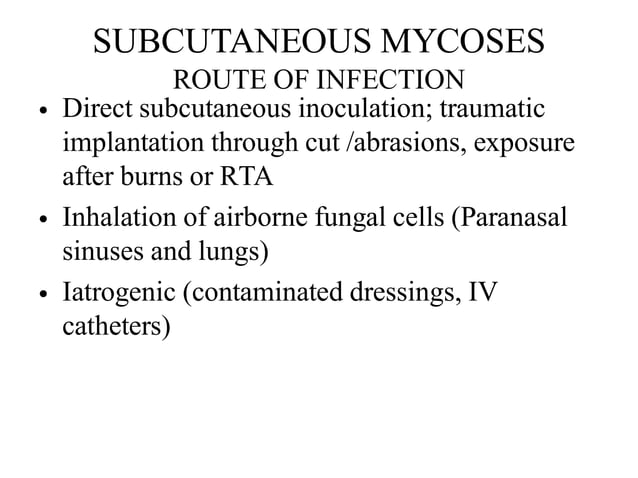 SUBCUTANEOUS MYCOSES(fungi) presentation.pdf