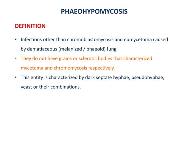 Subcutaneous Mycosis | PPTX | Skin and Dermatology | Diseases and ...