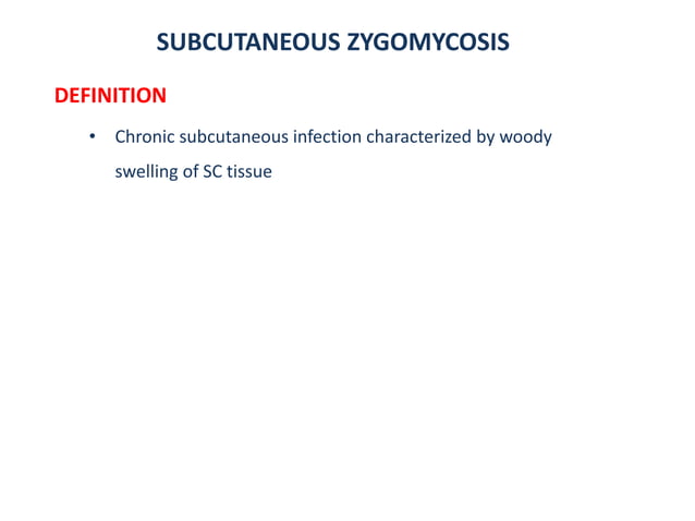 Subcutaneous Mycosis | PPTX | Skin and Dermatology | Diseases and ...