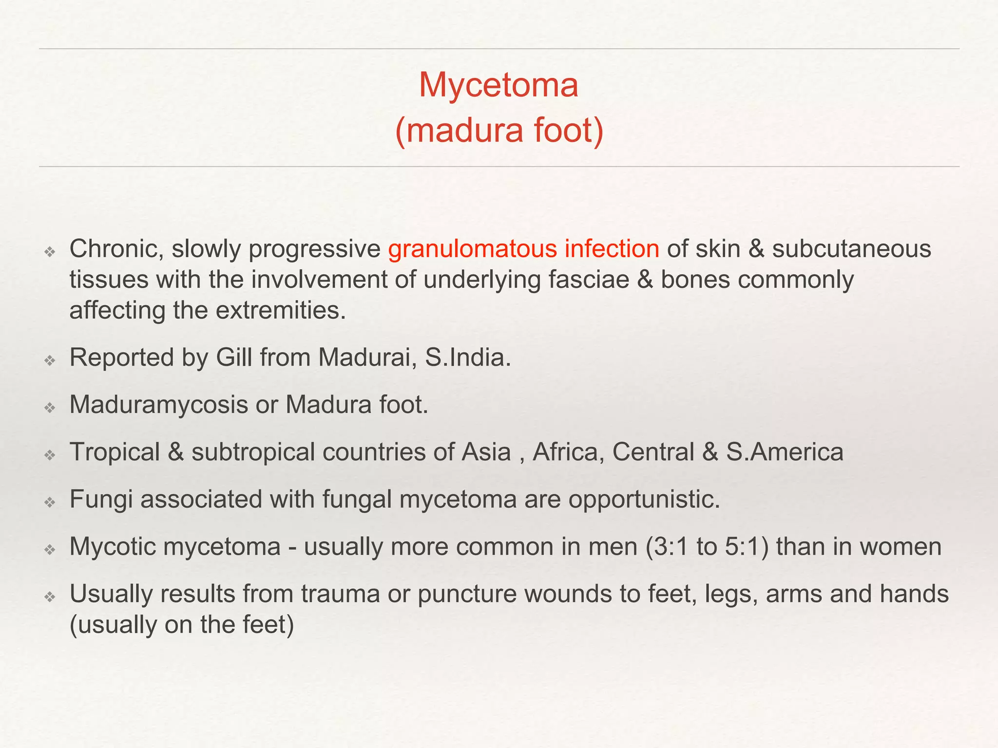 Subcutaneous mycosis | PPTX