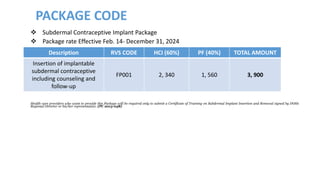 progestin subdermal implant insertion package PSI | PDF