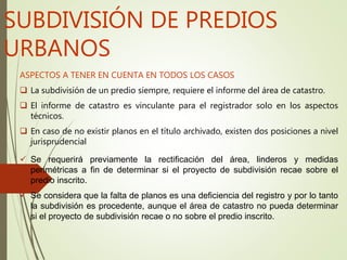 Subdivisión e independización urbano | PPTX