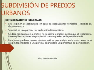 Subdivisión e independización urbano | PPTX