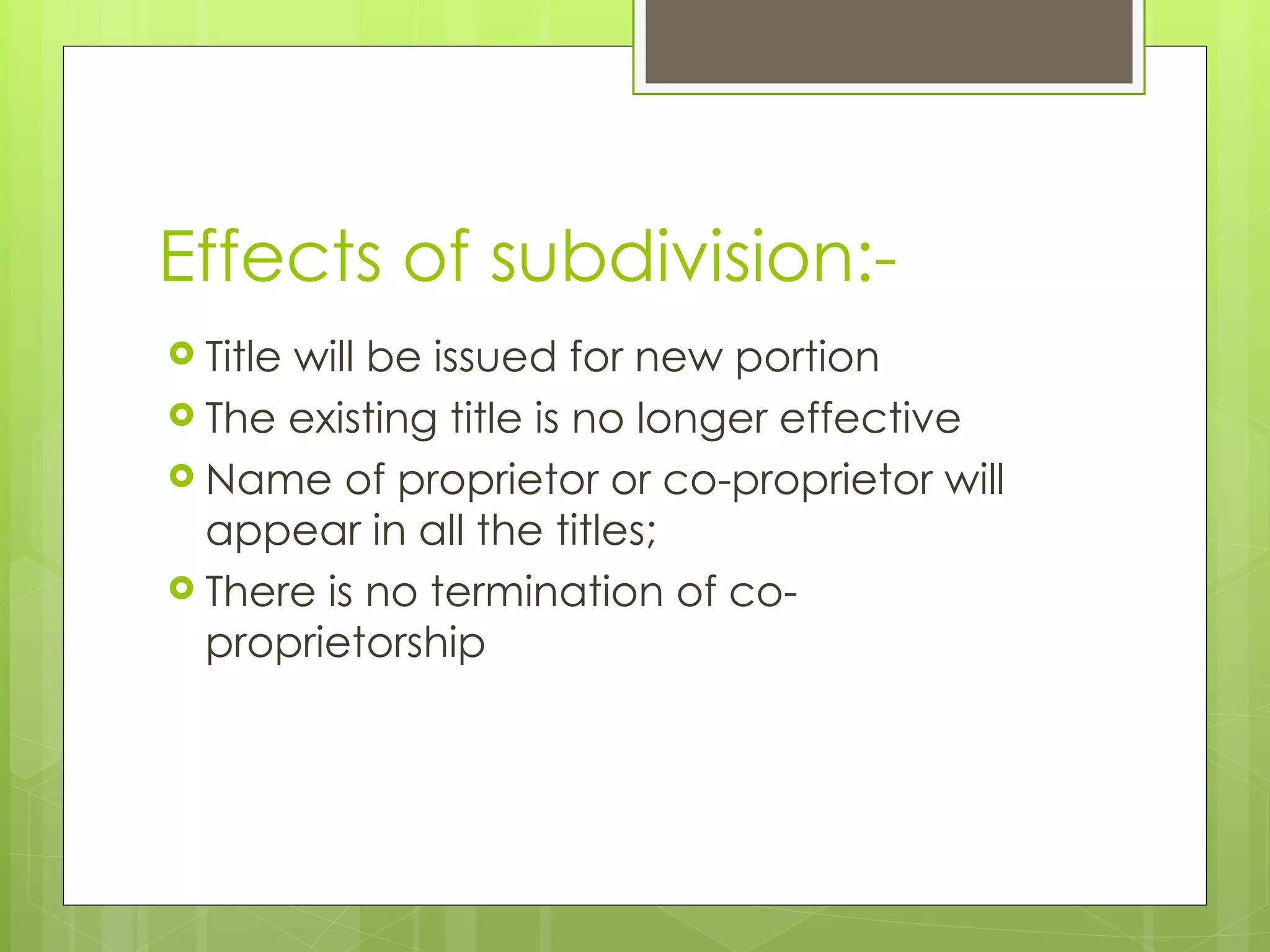 Subdivision, partition and amalgamation | PPT