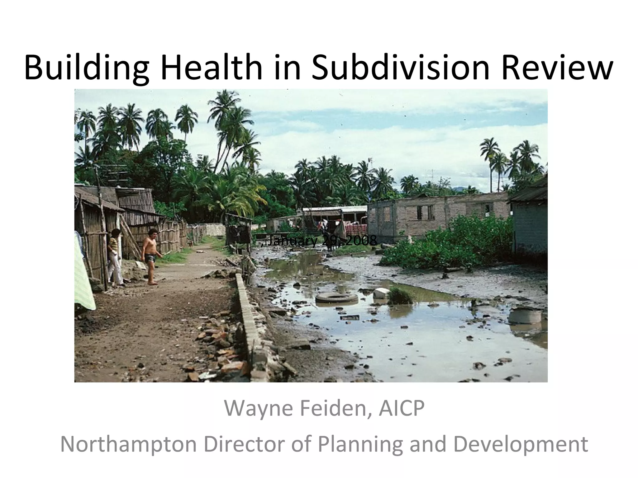 Subdivisions and public health | PPT