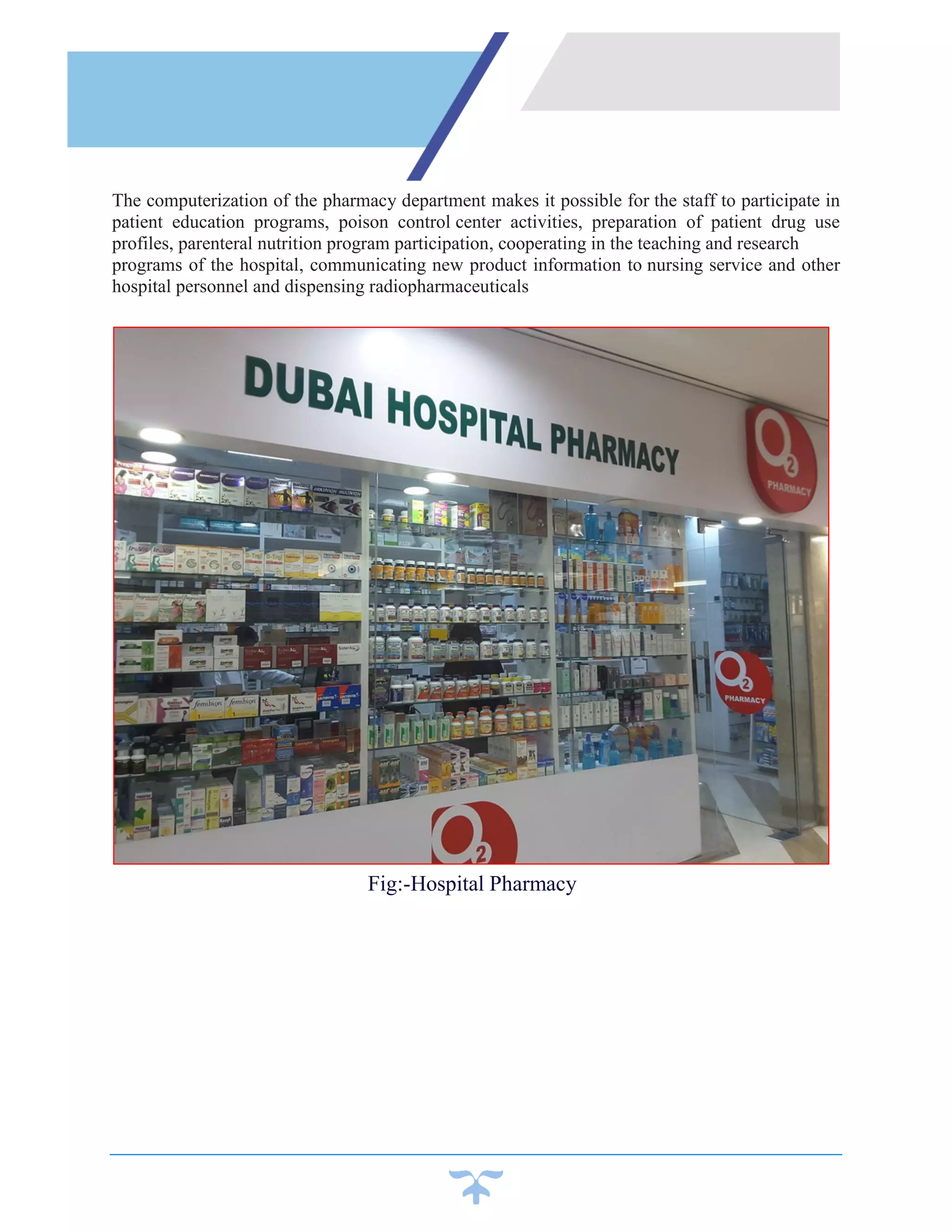 Sub divisions of hospital pharmacy | PDF