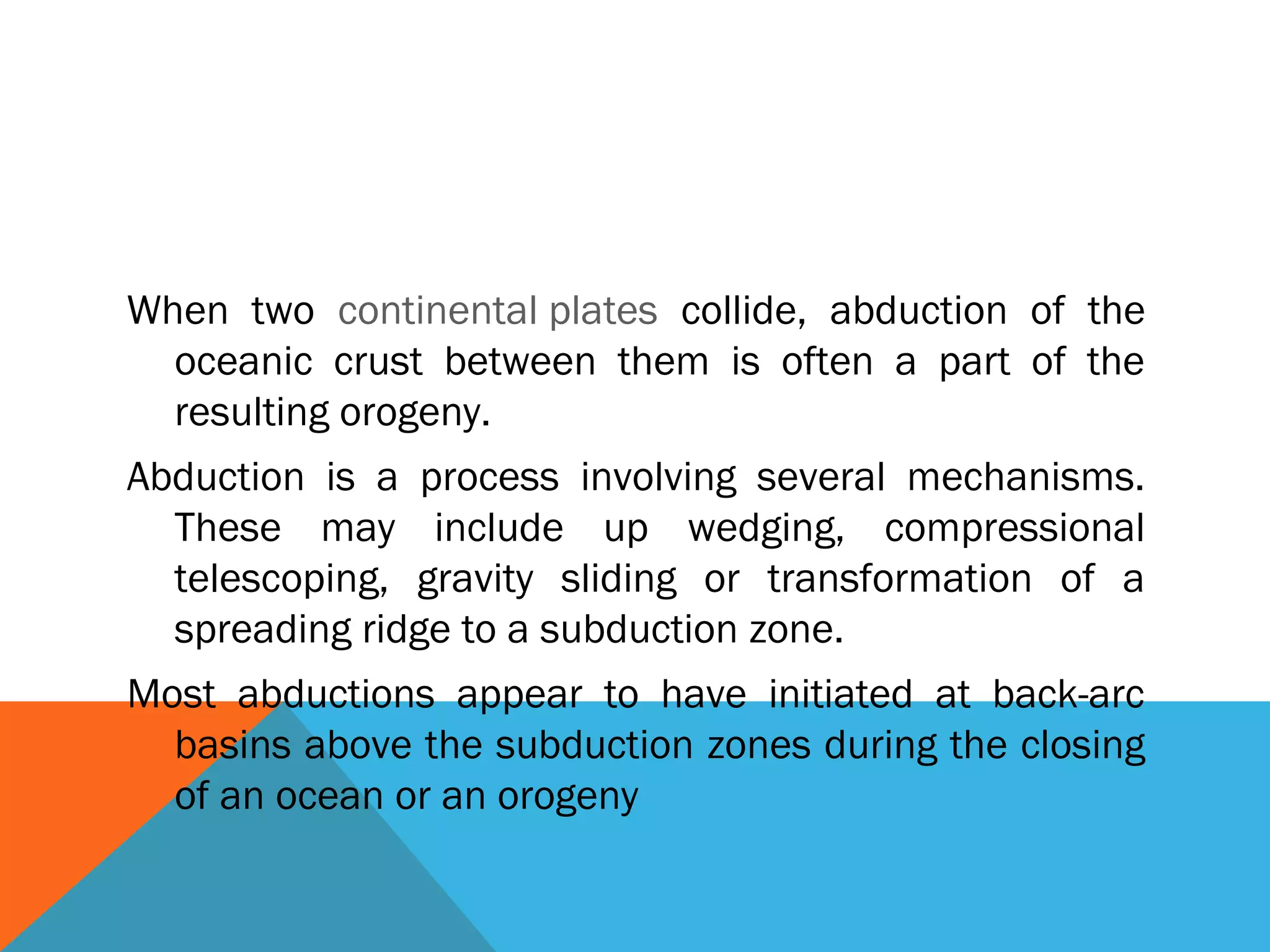 Subduction and abduction zones | PPT