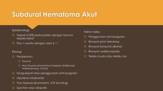 Subdural hematoma | PPTX