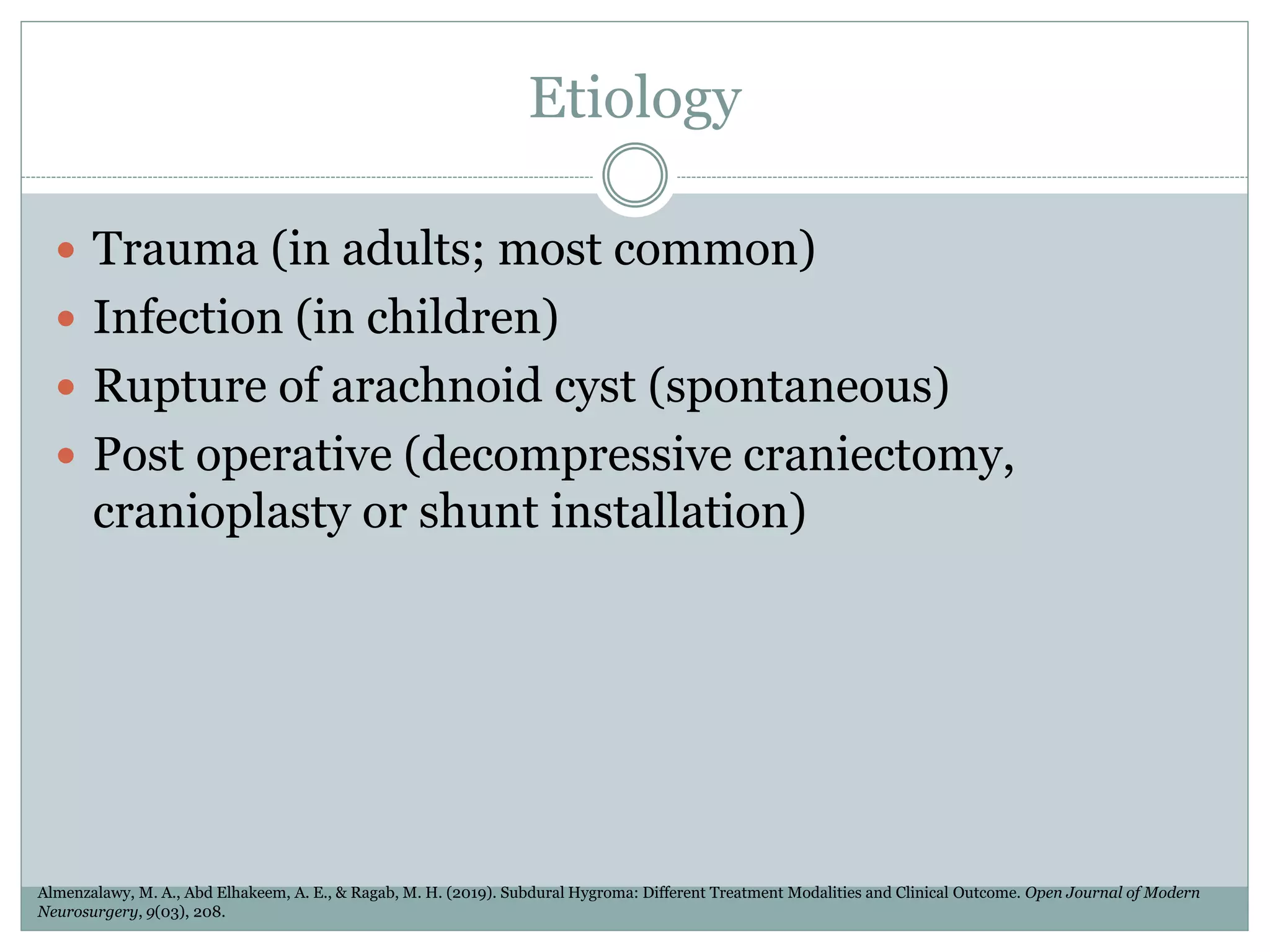 Subdural Hygroma. An Overview | PPTX