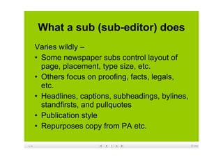 Sub editing | PPT