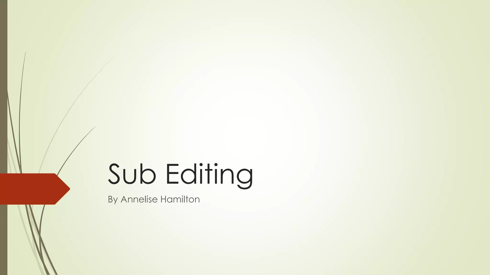 Sub editing presentation | PPTX | Photo Editing Software | Computer ...