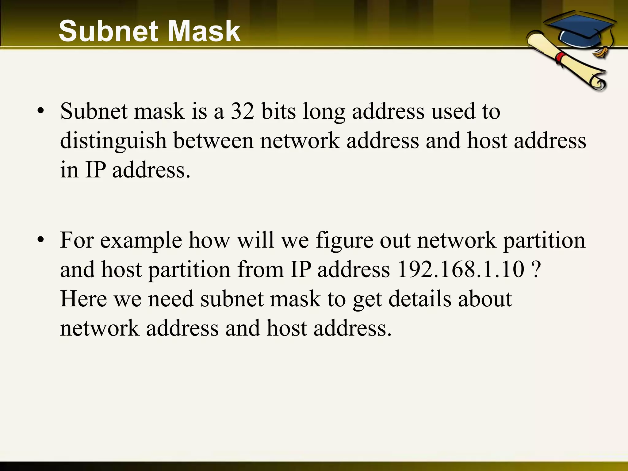 Subentting, Supernetting and VLSM presentation | PPTX | Computer Networking | Computing