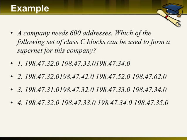 Subentting, Supernetting and VLSM presentation | PPTX | Computer Networking | Computing