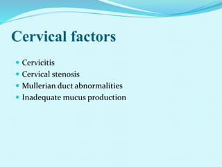 Male and Female Subfertility | PPTX