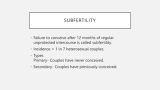 Subfertility | PPTX
