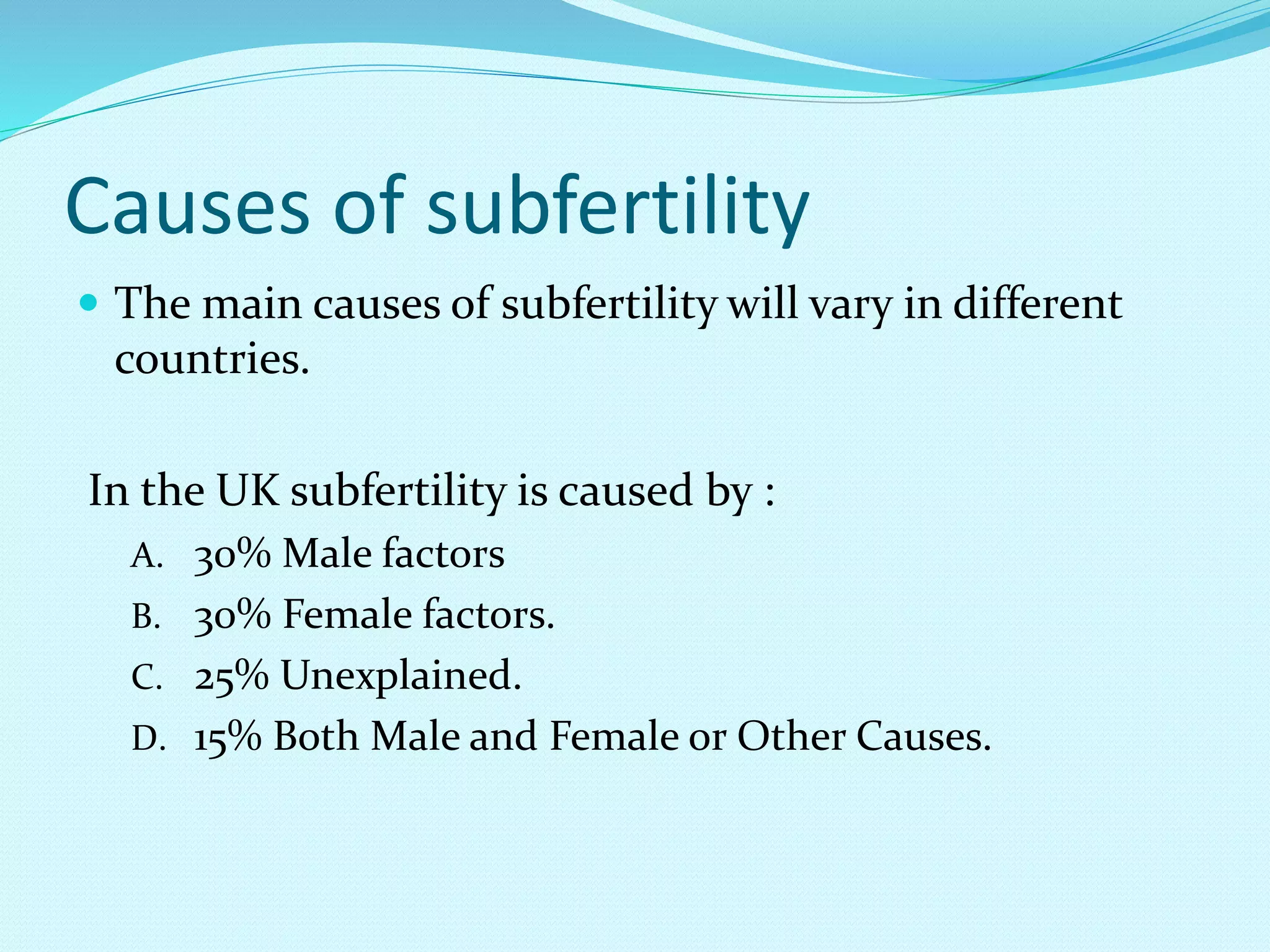 Subfertility / OBS & GYN ( updated ) | PPTX
