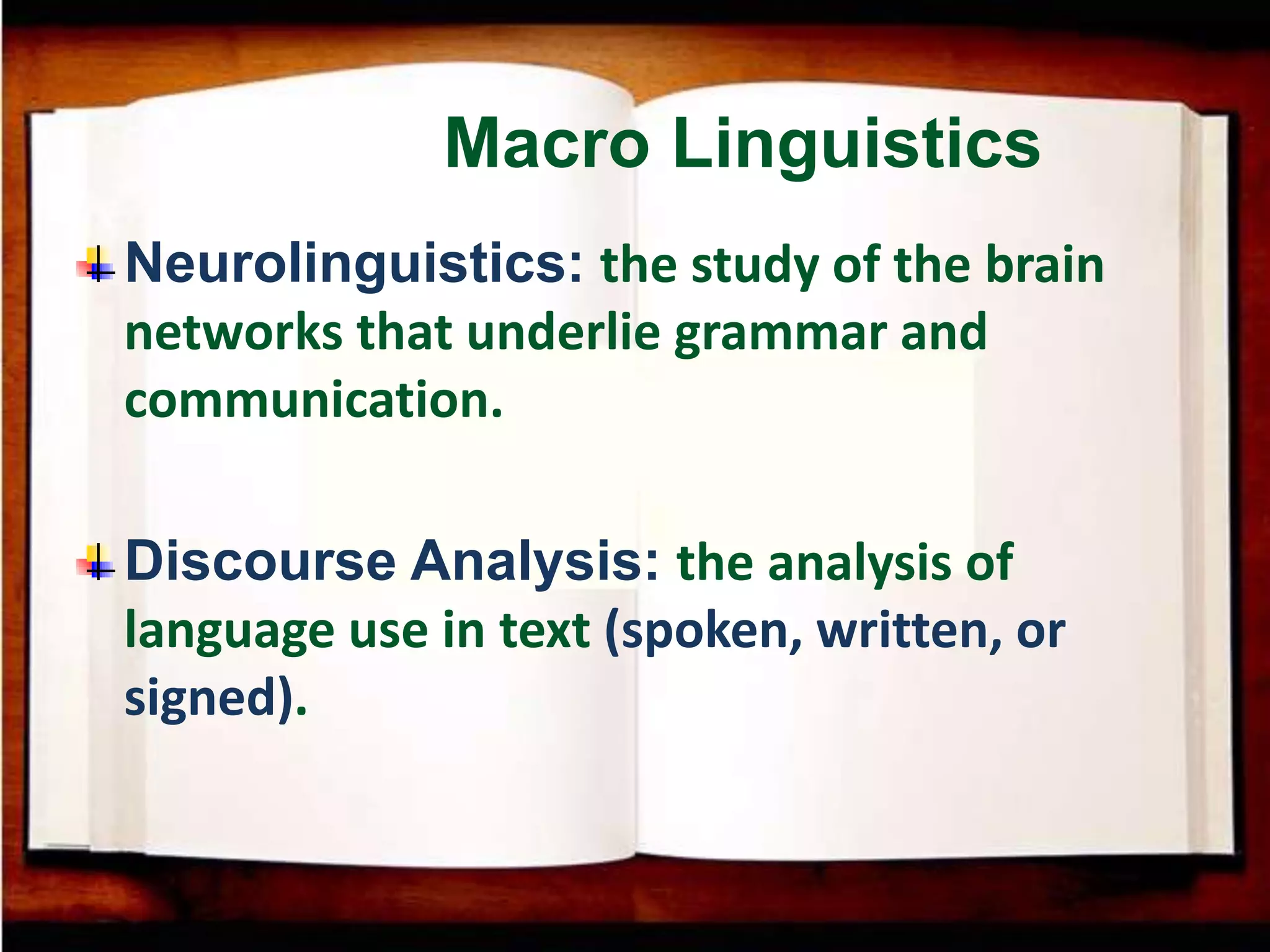 Subfields of linguistics | PPTX