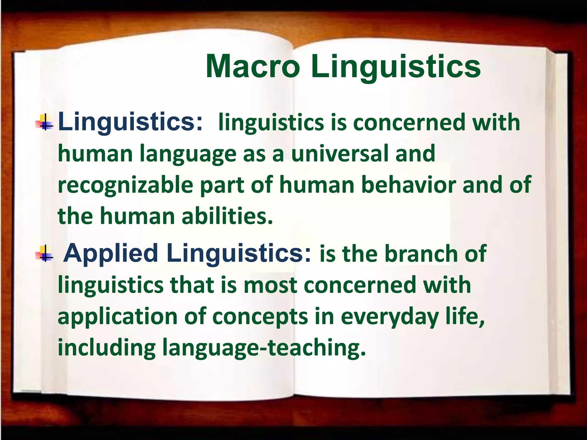 Subfields of linguistics | PPTX