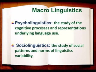 Subfields of linguistics | PPTX