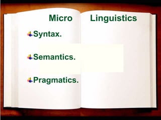Subfields of linguistics | PPTX