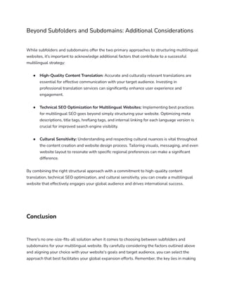 Subfolders or Subdomains for Multilingual Sites_ Which Path Should You ...