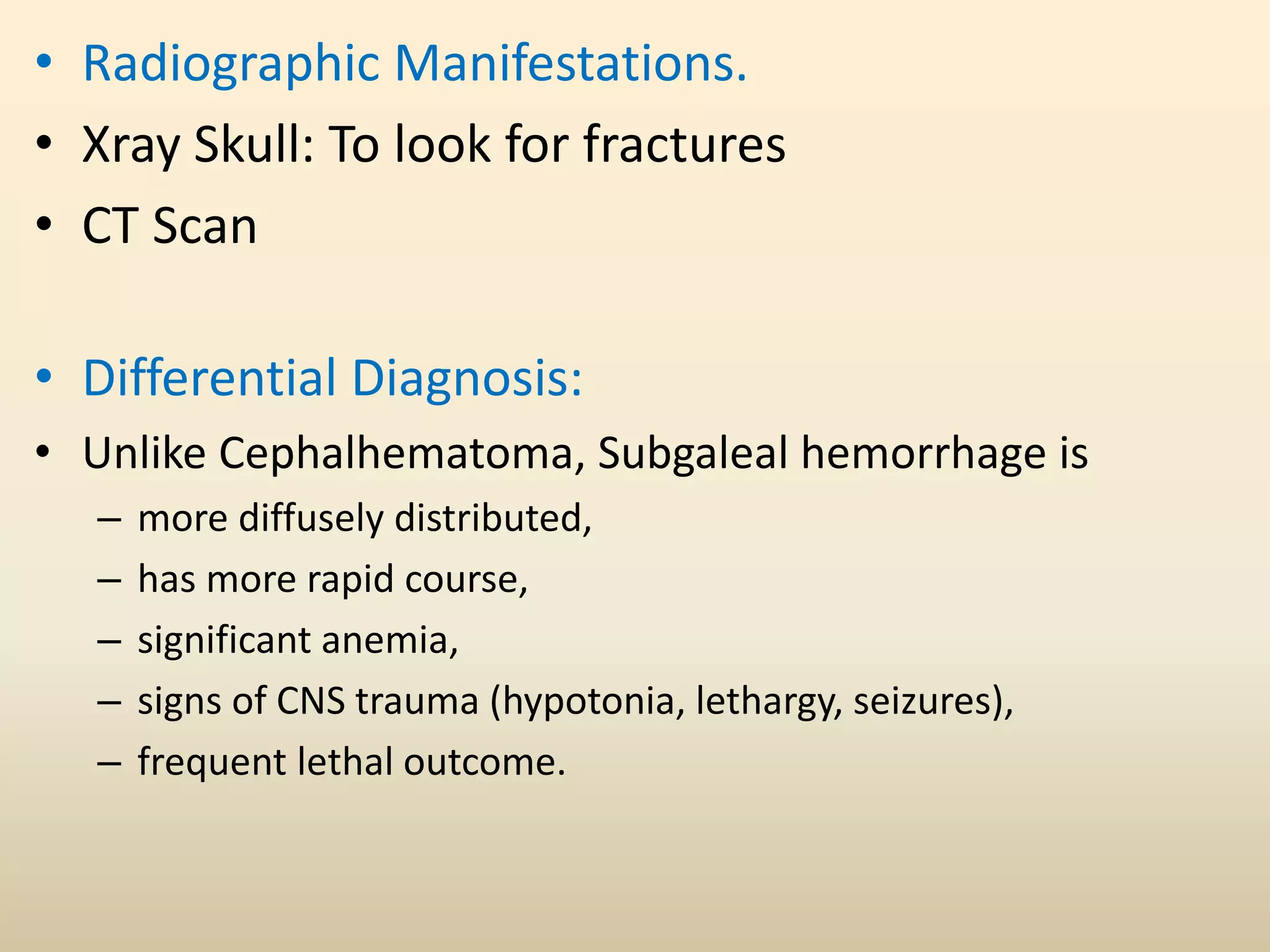 Subgaleal Hemorrhage - Dr Padmesh - Neonatology | PPTX
