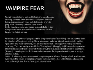 Sub-genre 1 - Vampires + Gothic | PPTX