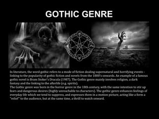 Sub-genre 1 - Vampires + Gothic | PPTX