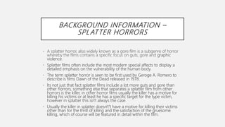 Horror Sub-genre Analysis | PPTX