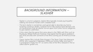 Horror Sub-genre Analysis | PPTX