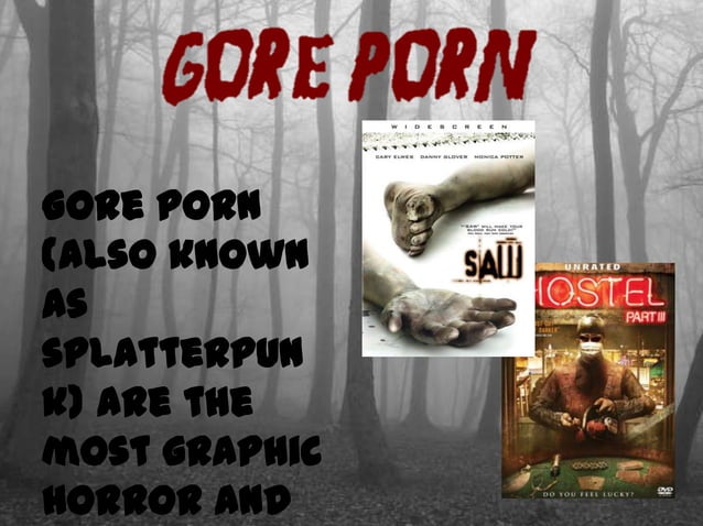 Sub genres in horror | PPTX