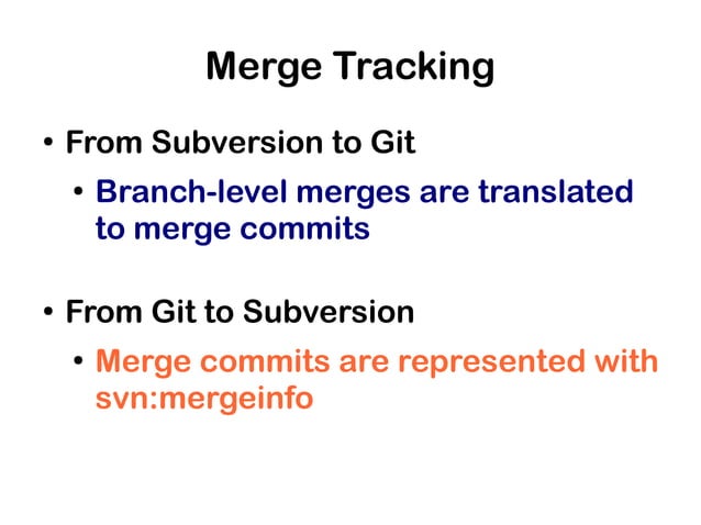 Using Subversion and Git Together | PPT