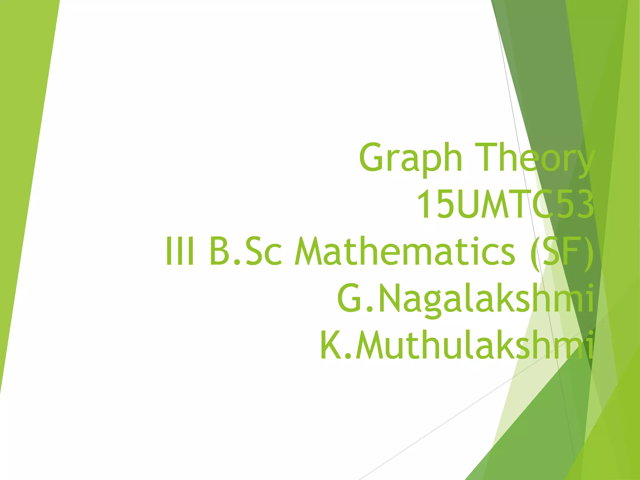 Graph Theory | PPT