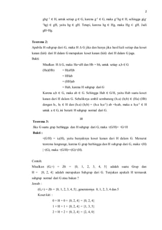 Sub grup normal dan grup fakto | DOCX