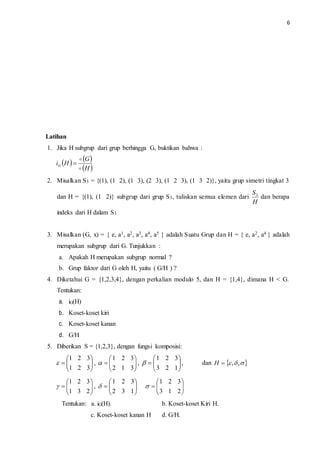 Sub grup normal dan grup fakto | DOCX